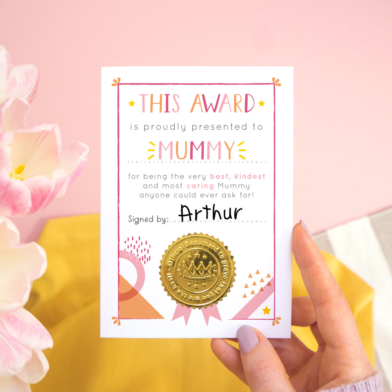 Best Mummy Certificate Card - Joanne Hawker